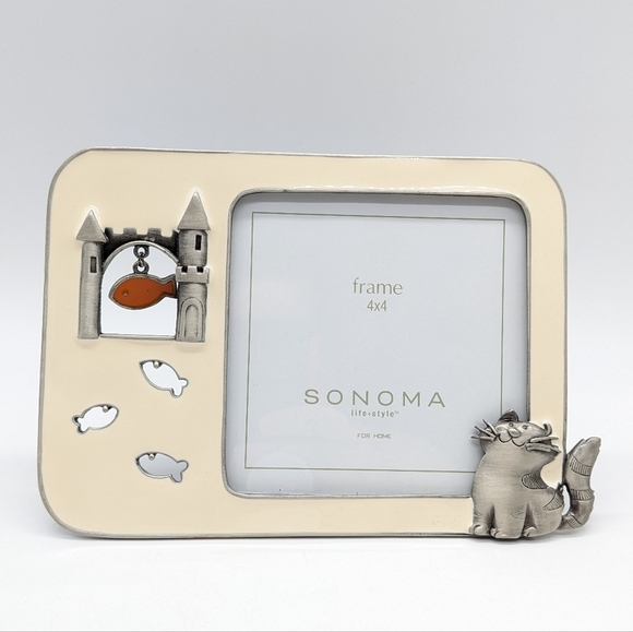 Sonoma | Accents | Sonoma Cream Cat Goldfish 4x4 Picture Frame | Poshmark